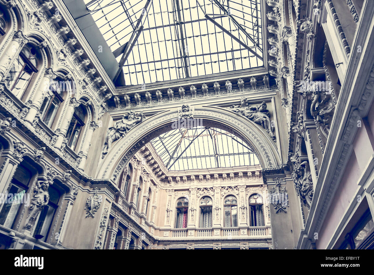 Architecture of old corridor Stock Photo - Alamy