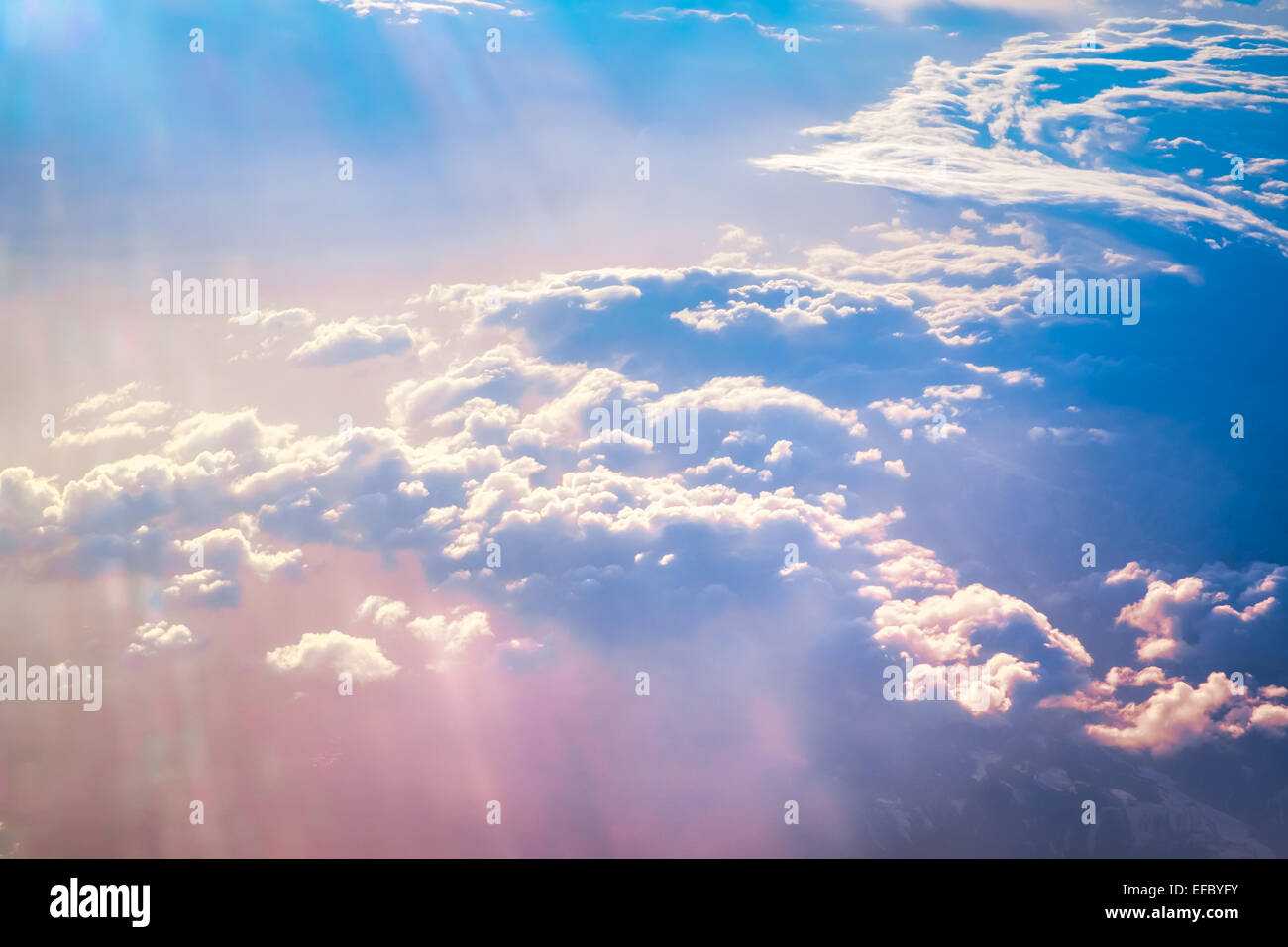 Sunrise above clouds Stock Photo - Alamy