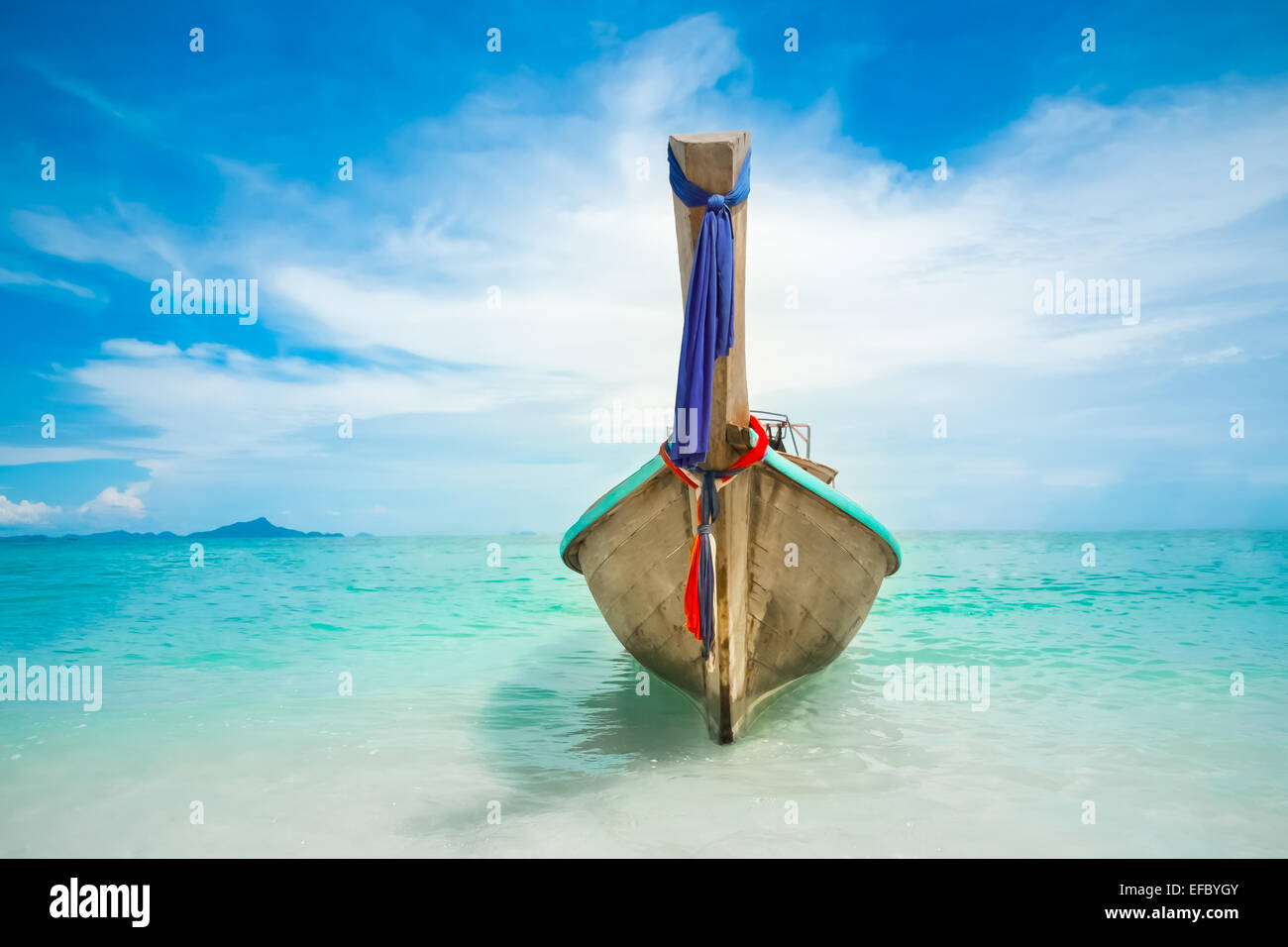Paradise blue lagoon relax boat hi-res stock photography and images - Alamy