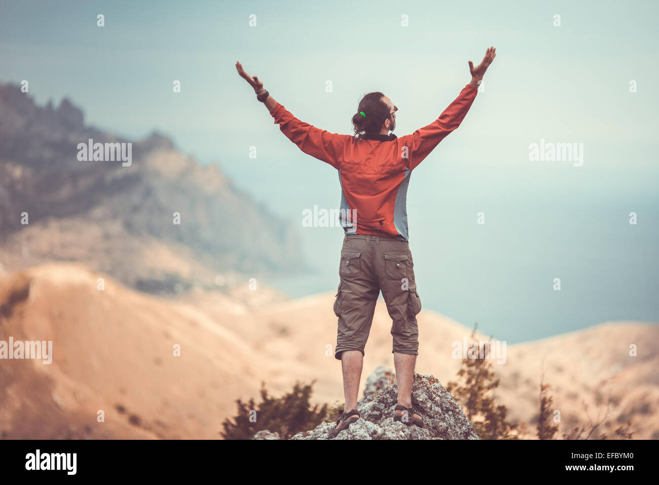 Man on top Stock Photo - Alamy