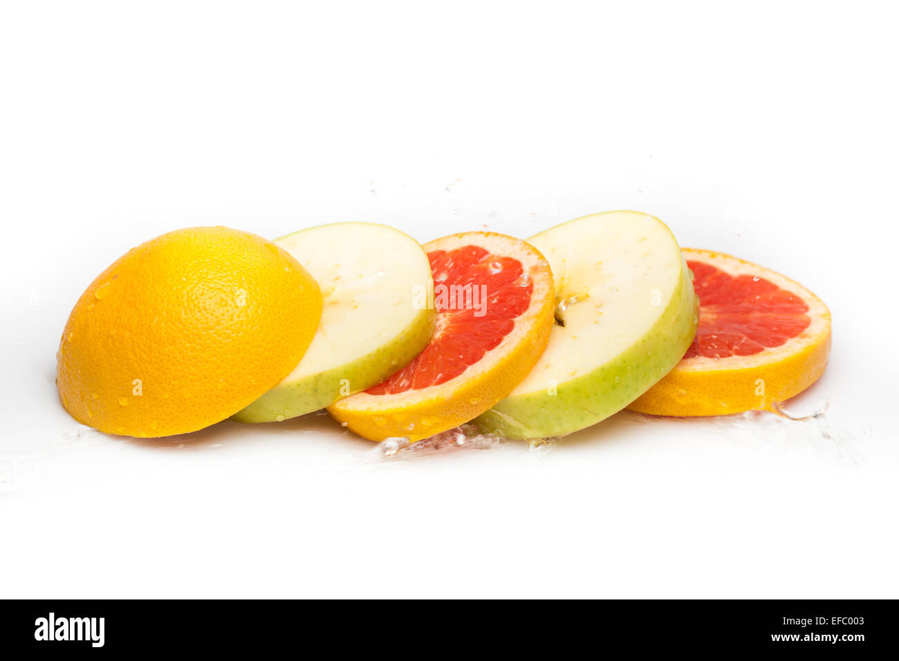 Sliced citrus fruit light lemon Cut Out Stock Images & Pictures - Alamy