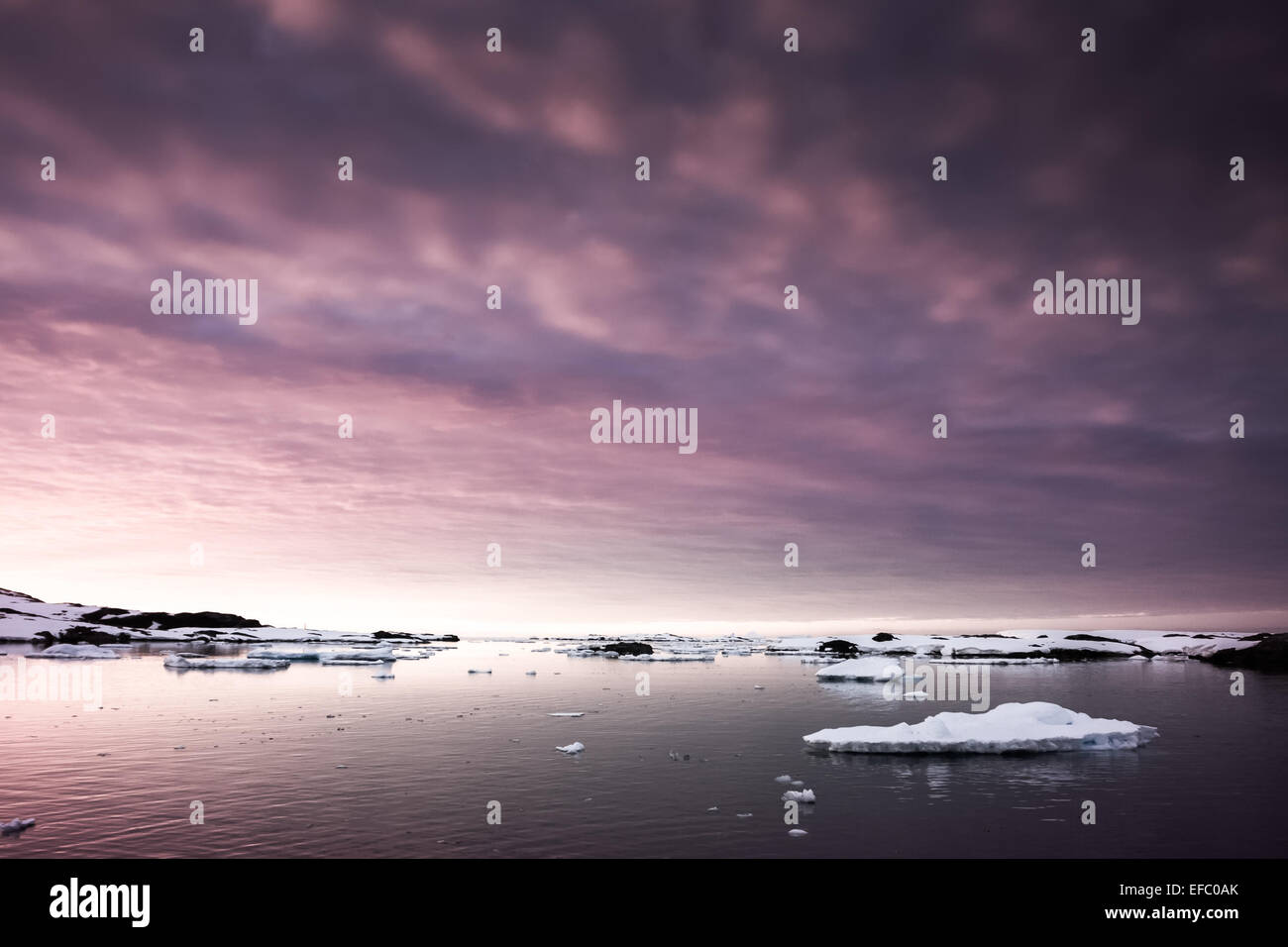 Summer sunset in Antarctica Stock Photo - Alamy