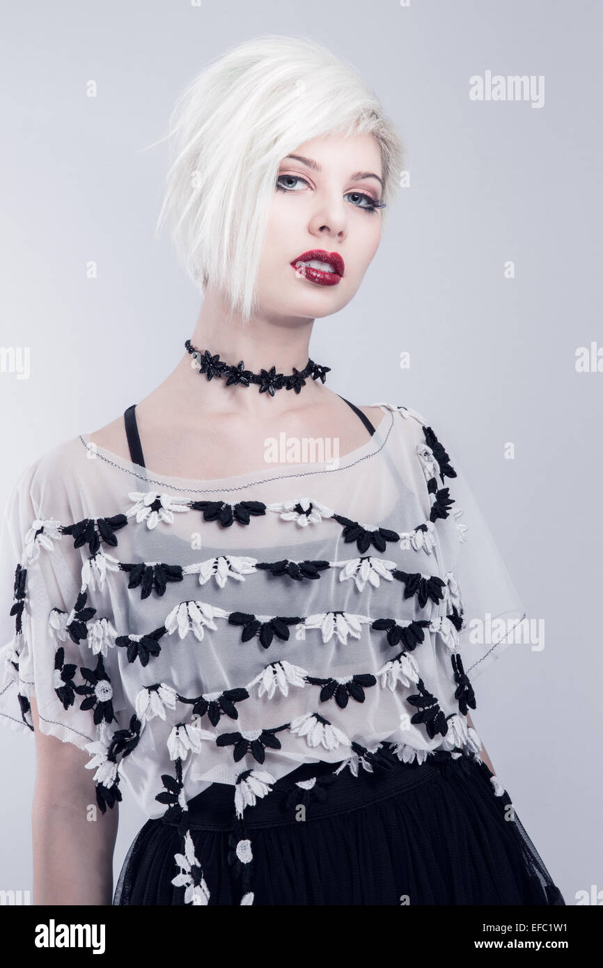 Young and beautiful rock chick Stock Photo - Alamy