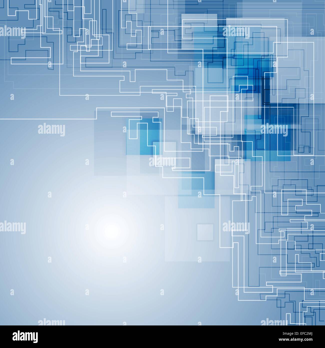Abstract blue hi-tech background. Vector design Stock Photo - Alamy
