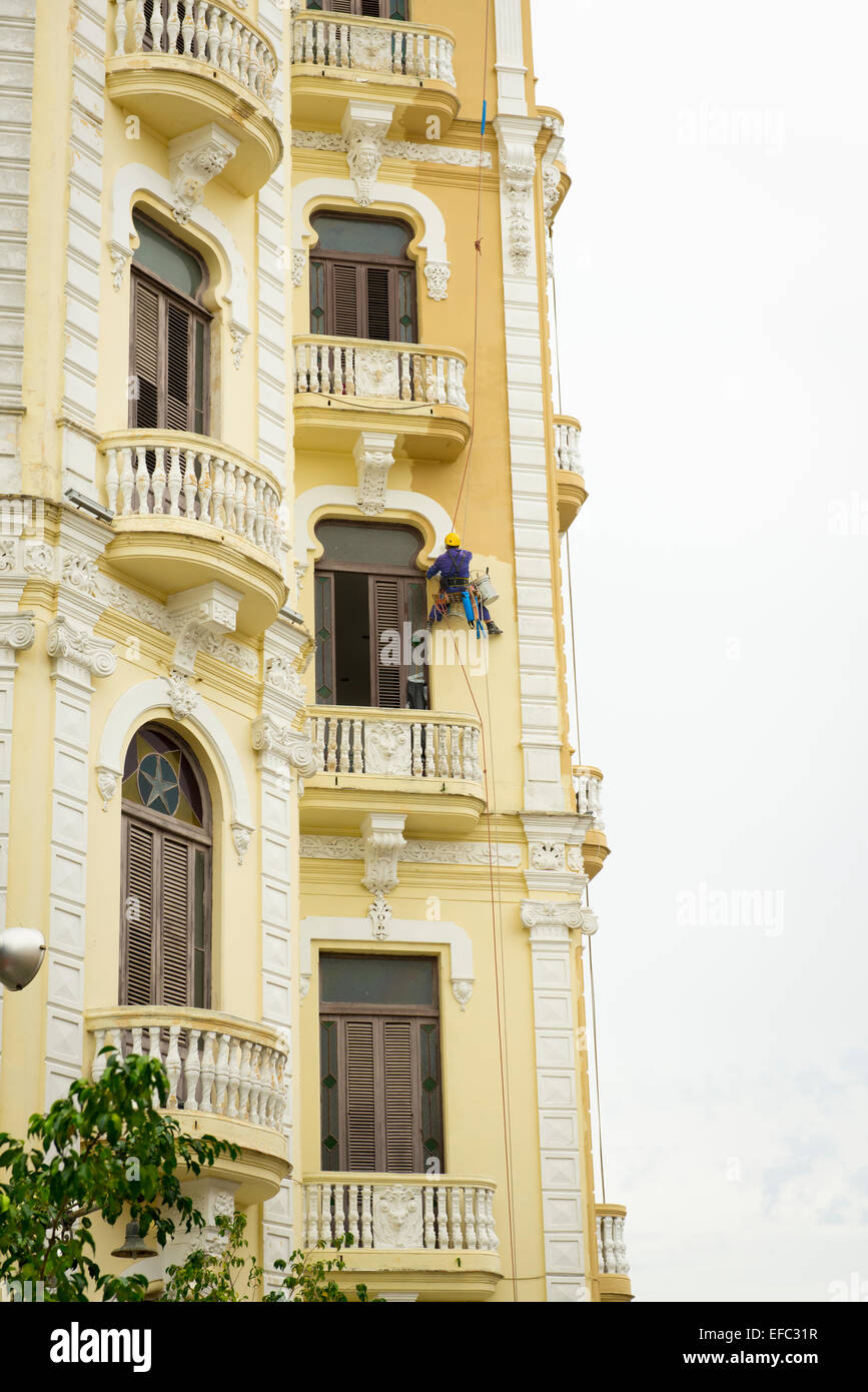 Cuba Old Havana La Habana square Plaza Vieja building housing flats ...