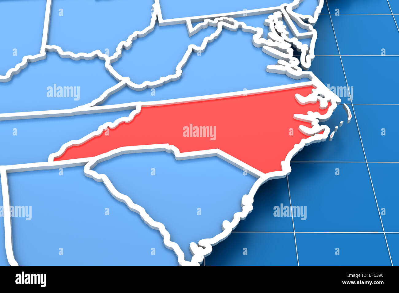 North carolina map hi-res stock photography and images - Alamy
