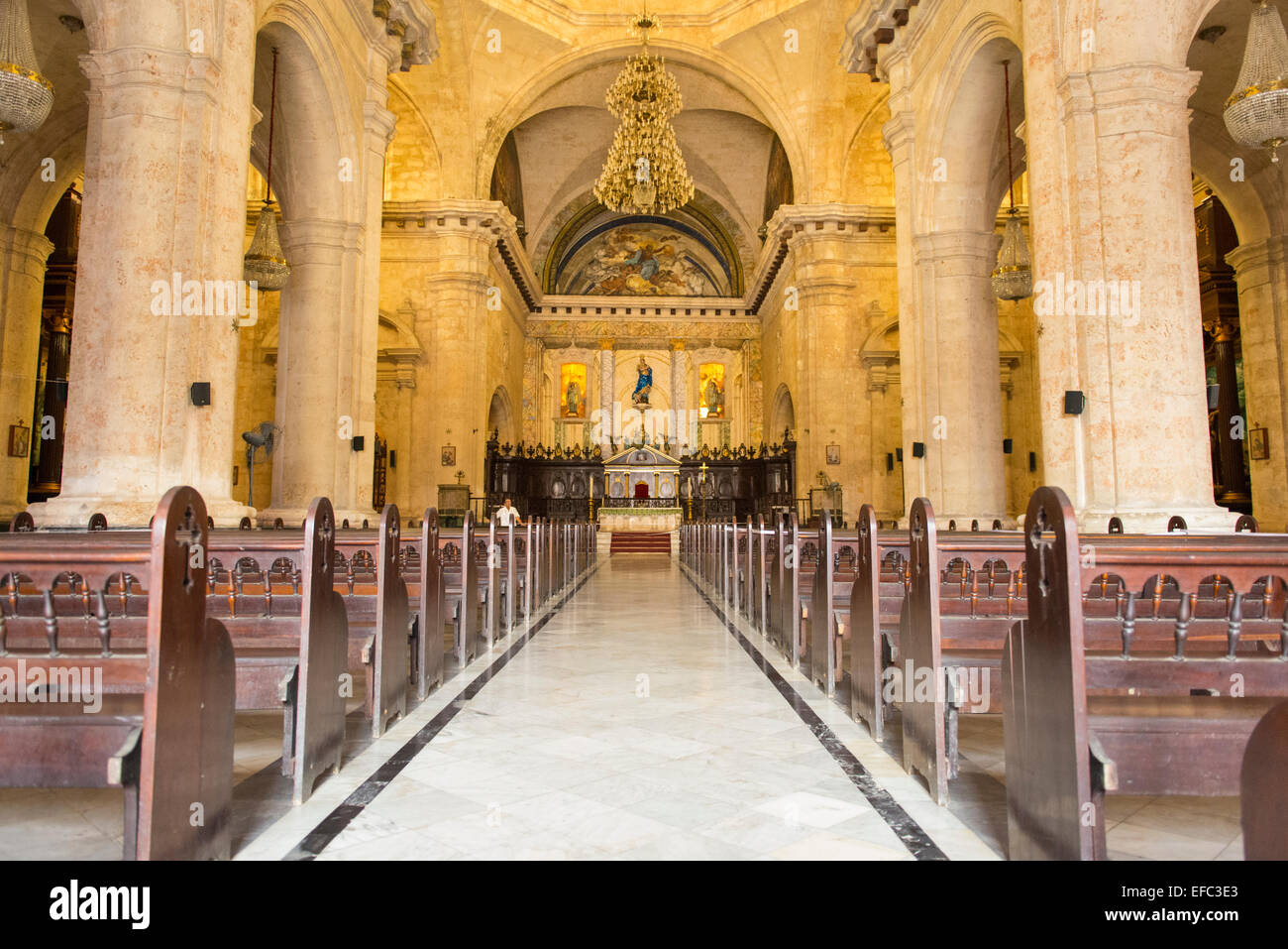 Cuba Old Havana Habana Vieja Catedral de San Cristobal Baroque church ...