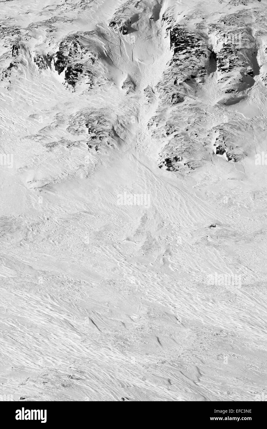 Snowy slope Black and White Stock Photos & Images - Alamy
