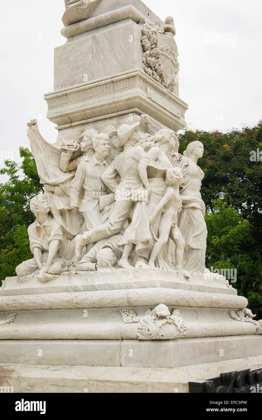 Cuba Old Havana La Habana Vieja Central Park base detail sculpture ...