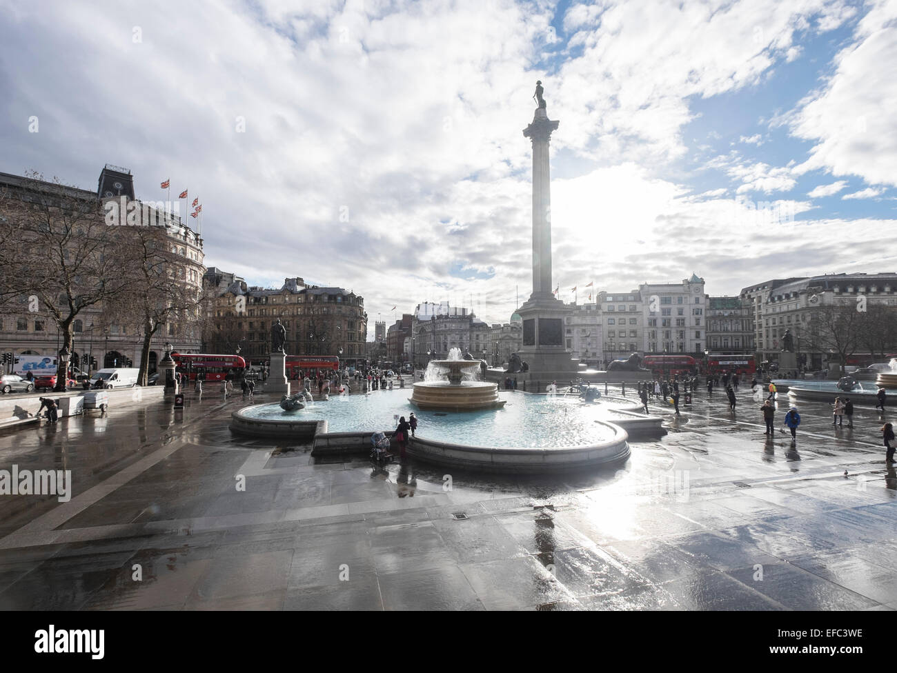 Trafalgar square is a square in central london hi-res stock photography ...