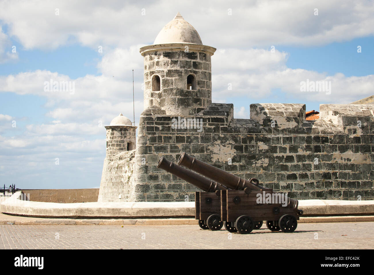 Cuba Old Havana La Habana Vieja fortress of Castillo de San Salvador de ...