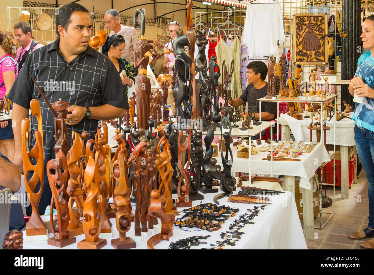 Cuba Old Havana La Habana Vieja Calle Obispo Artisan arts & crafts ...