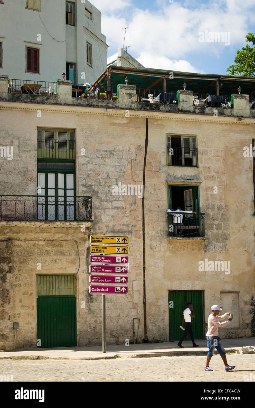 Cuba Old Havana La Habana Vieja tourist paladar restaurant cafe bistro ...