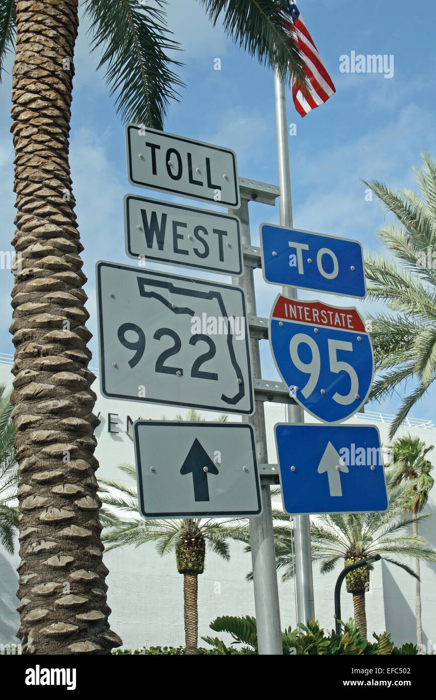 Miami Highway Signs High Resolution Stock Photography and Images - Alamy