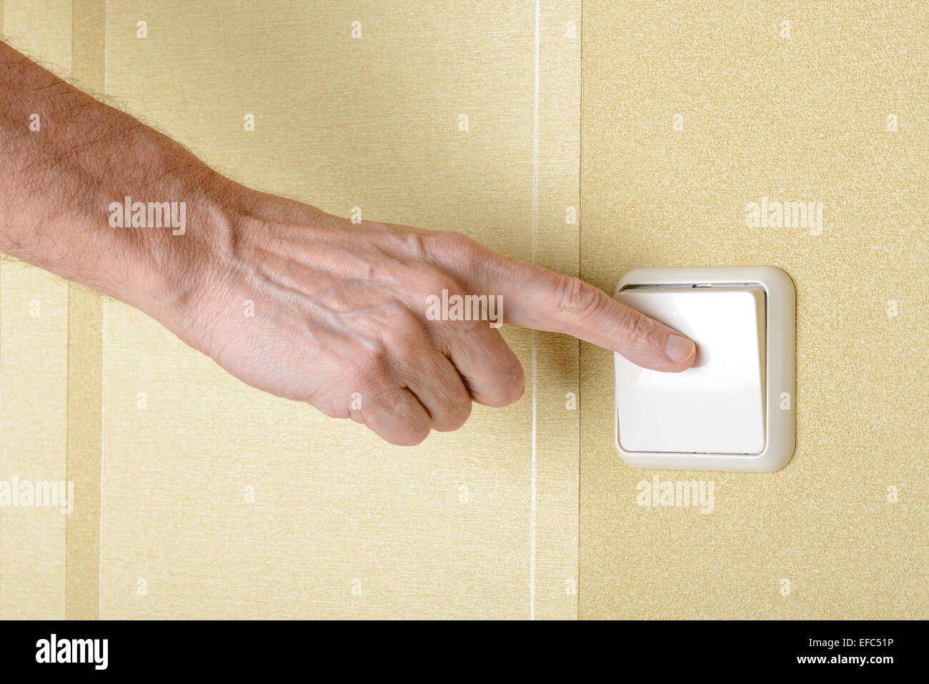 Light switch finger hi-res stock photography and images - Alamy