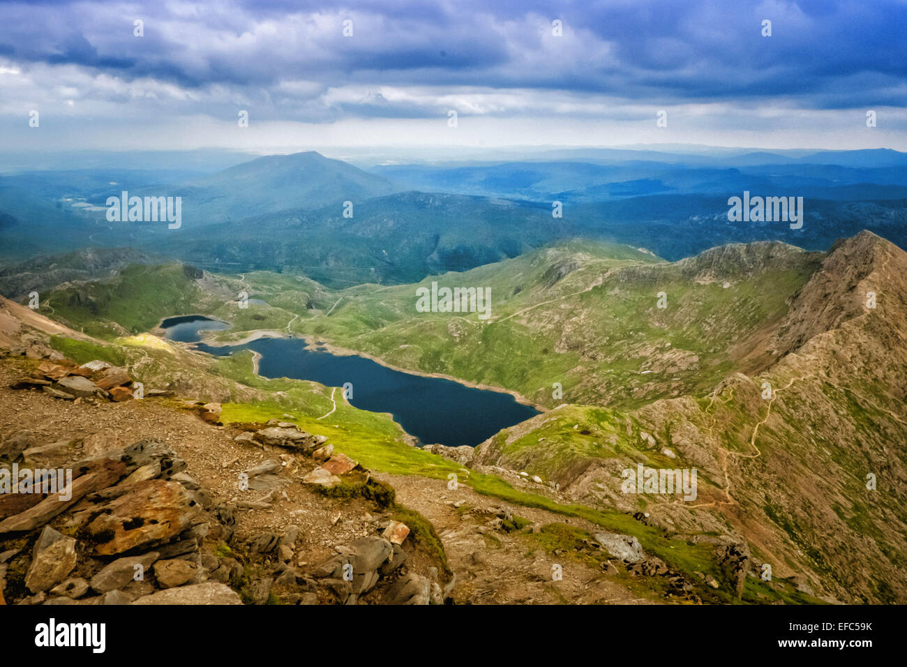 View from mount snowdon Stock Photo - Alamy