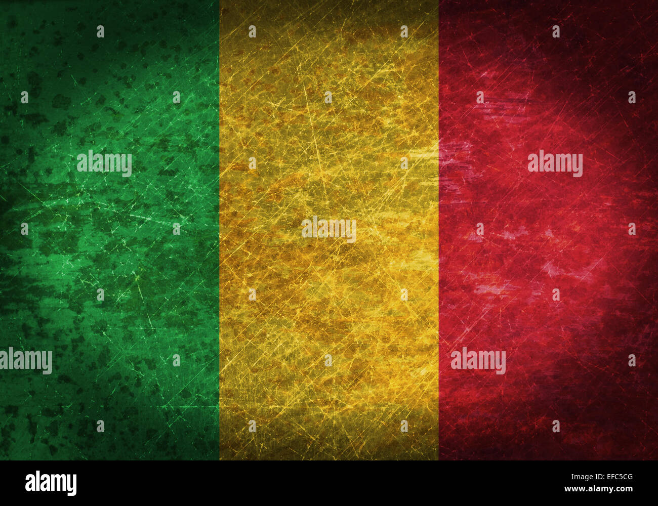 Old rusty metal sign with a flag - Mali Stock Photo - Alamy