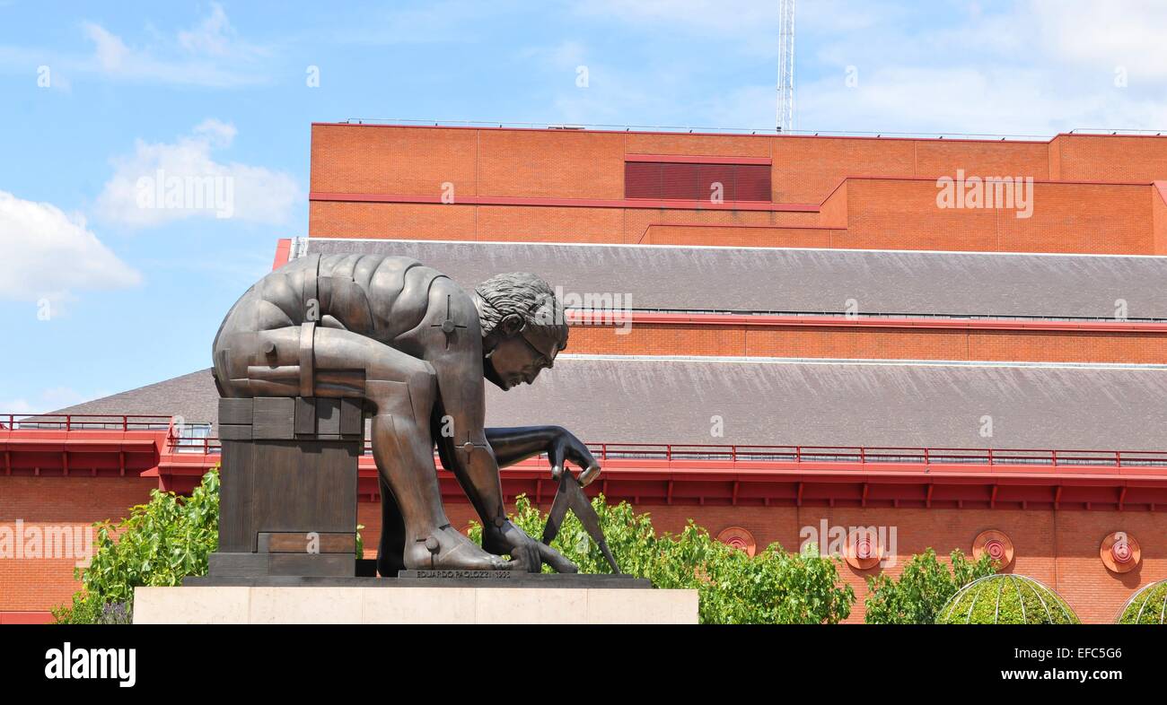Architectural detail of the entrance to the famous British Library ...