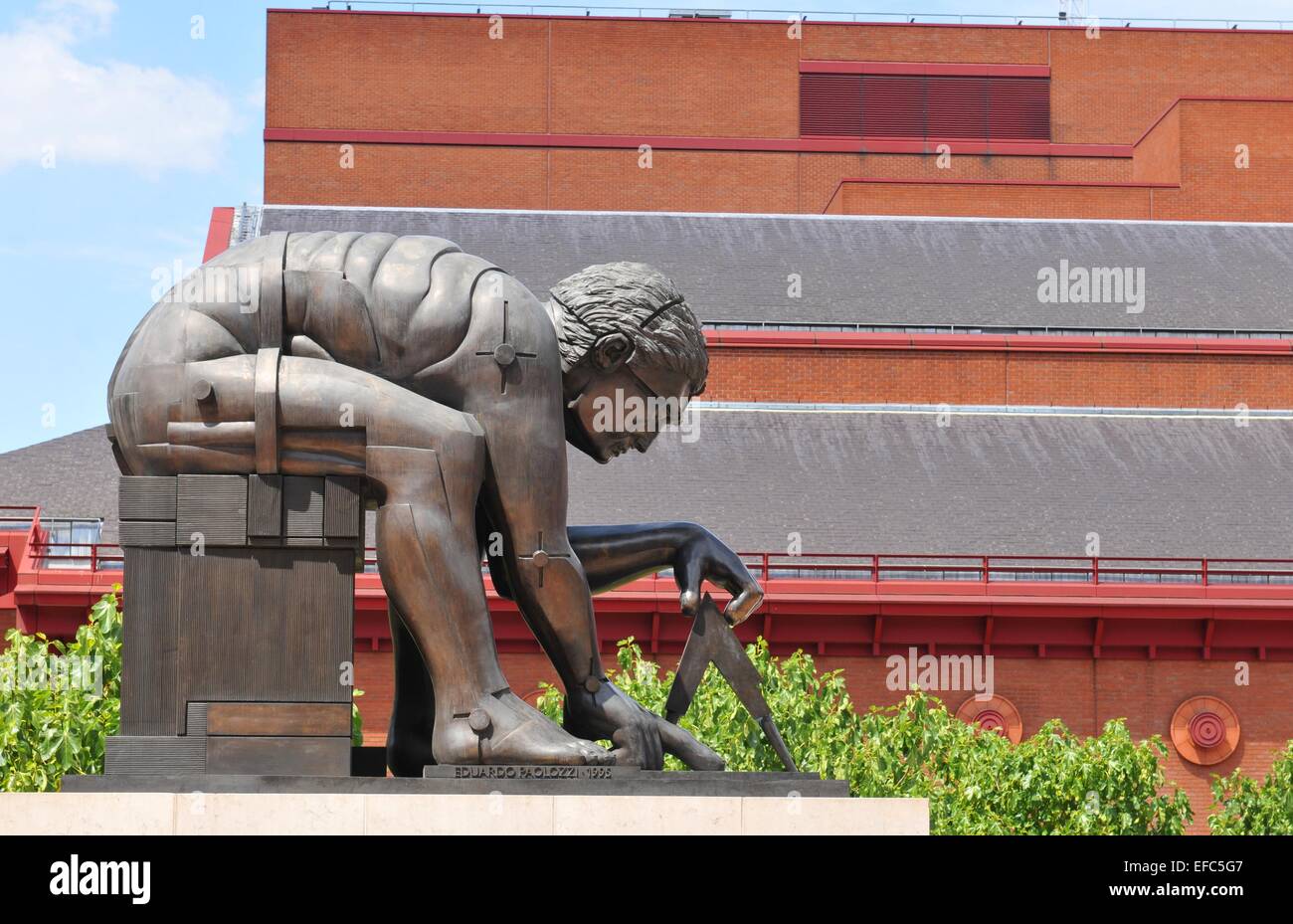 Architectural detail of the entrance to the famous British Library ...