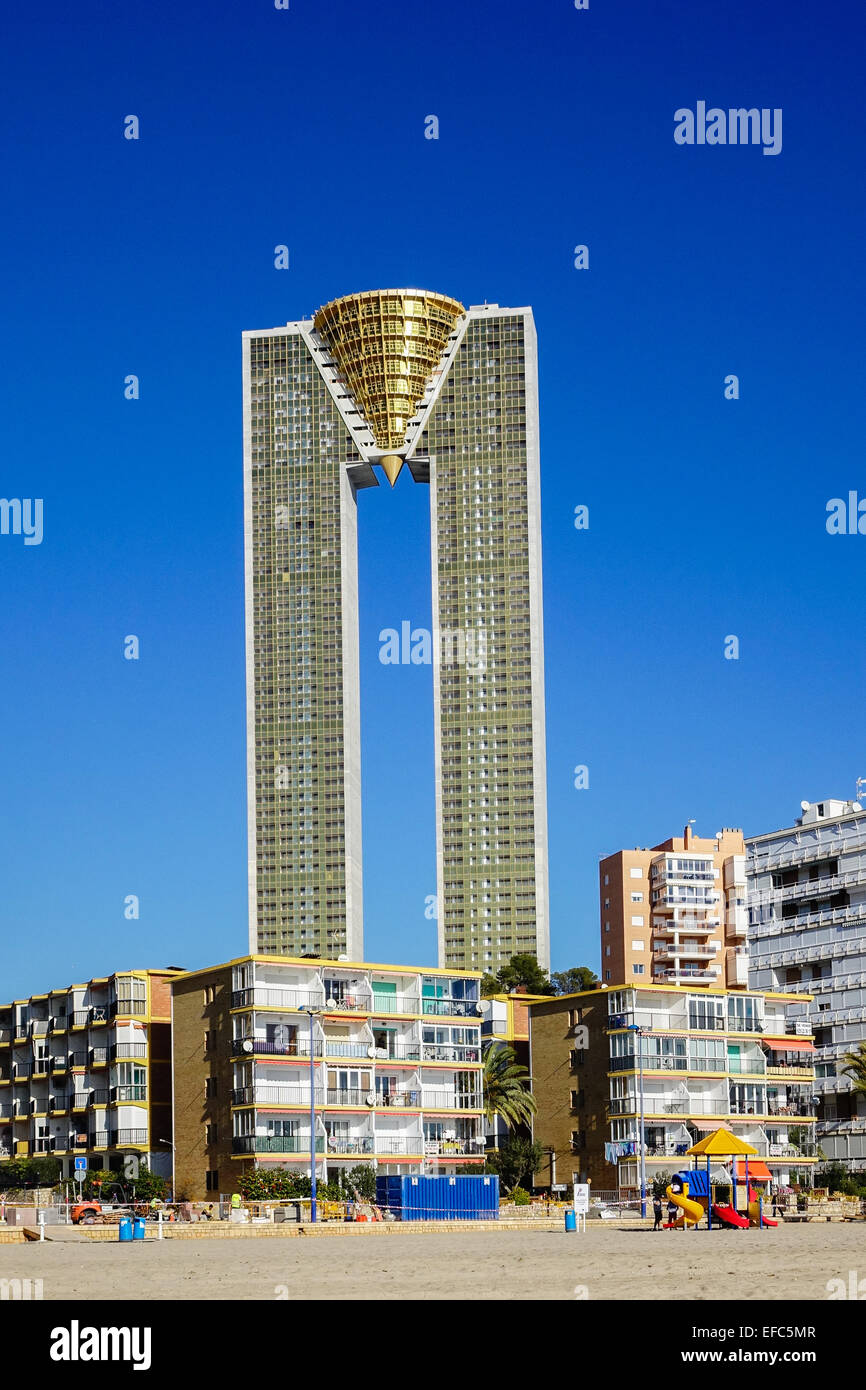 Edificio Intempo Benidorm, Costa Blanca, Spain, Europe. Beach scene ...