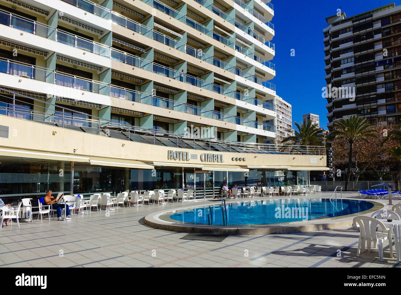 Cimbel Hotel, front view, Benidorm, Costa Blanca, Spain. Four star ...