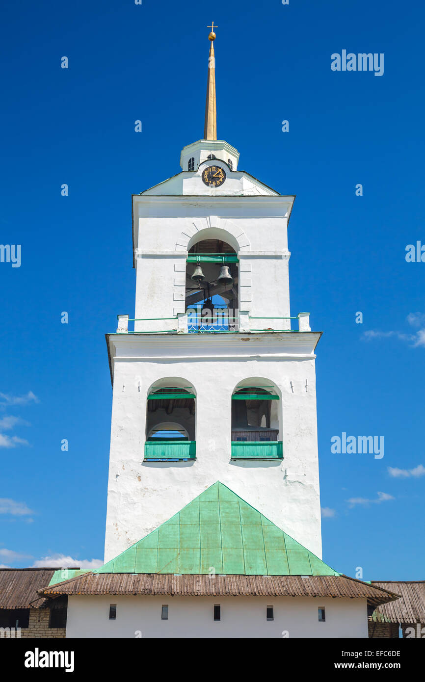Classical Russian ancient religious architecture. Bell tower of The ...