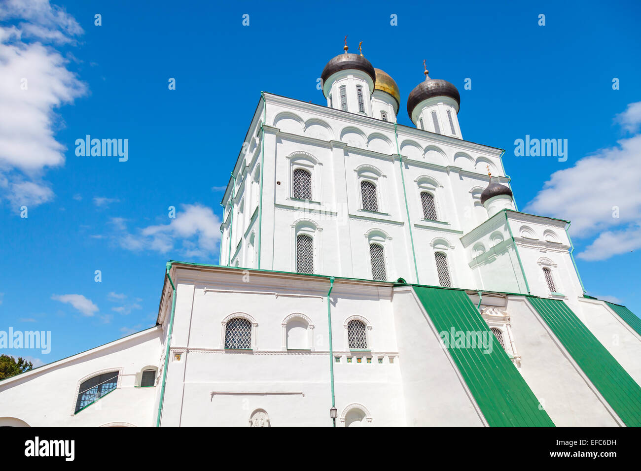 Classical Russian ancient religious architecture example. The Trinity ...