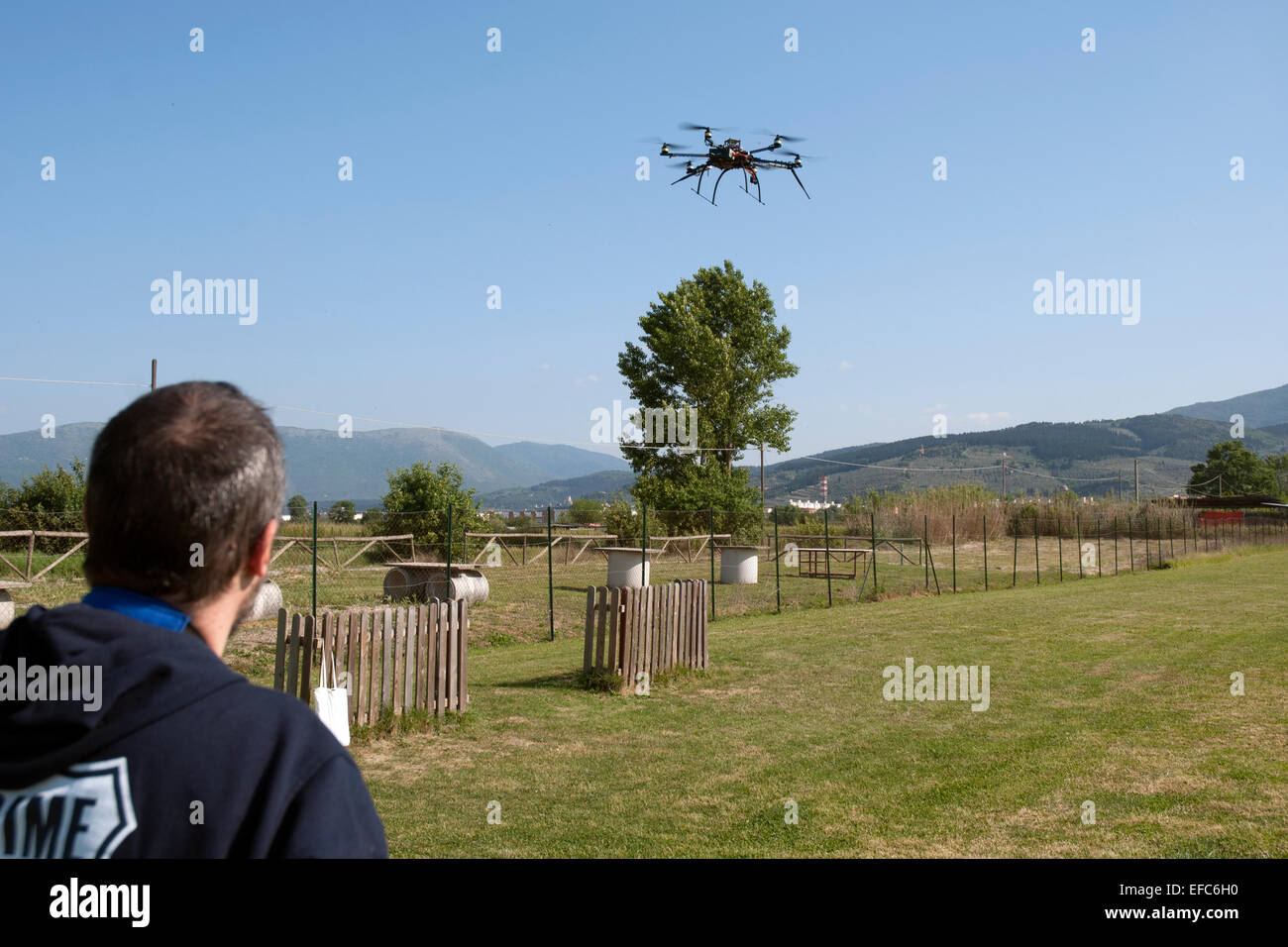 pilot operating drone Stock Photo - Alamy