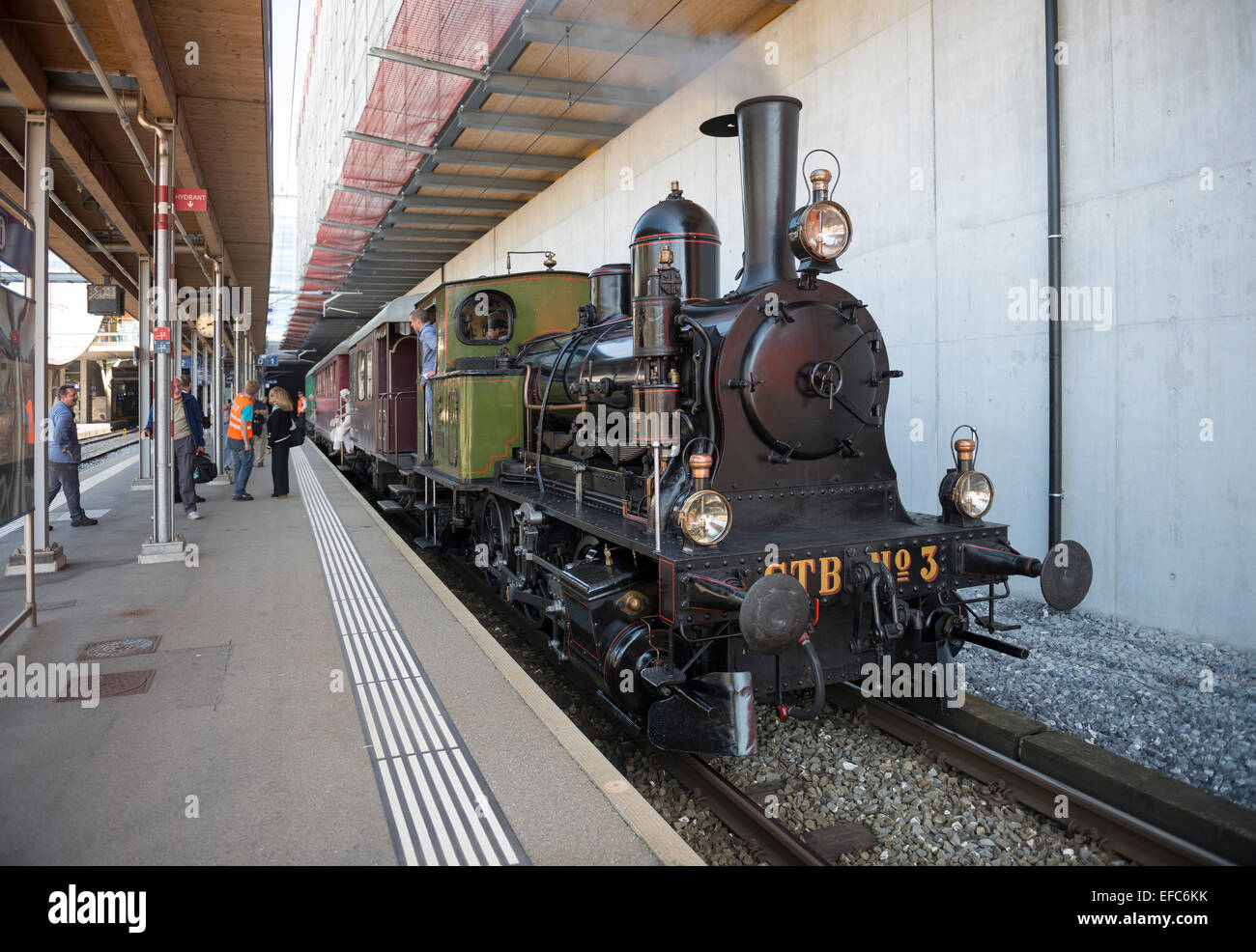 Steam Locomotive No.3 at Bern Station, Switzerland -1 Stock Photo - Alamy
