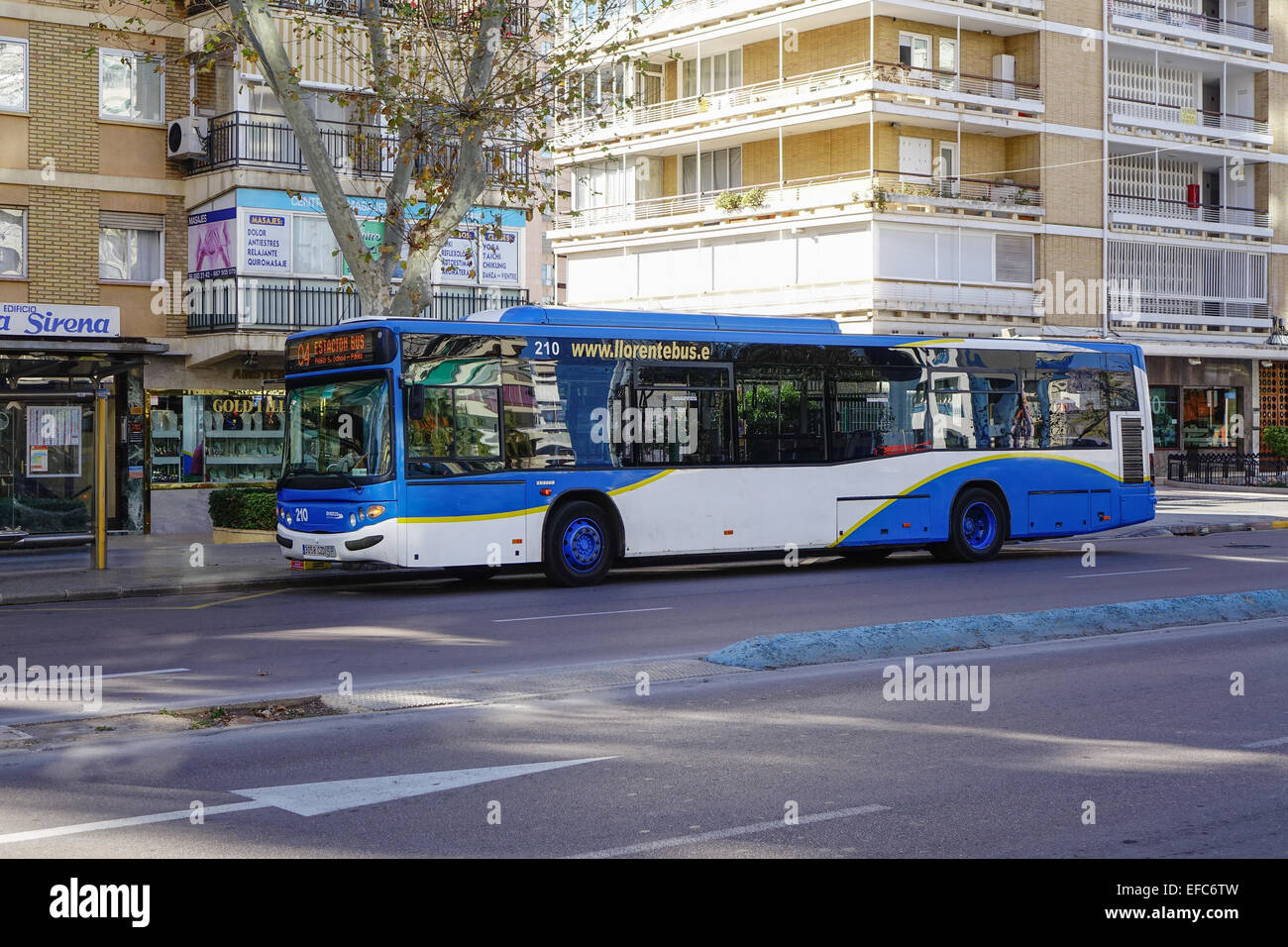 Public bus,Benidorm, Costa Blanca, Spain Stock Photo - Alamy