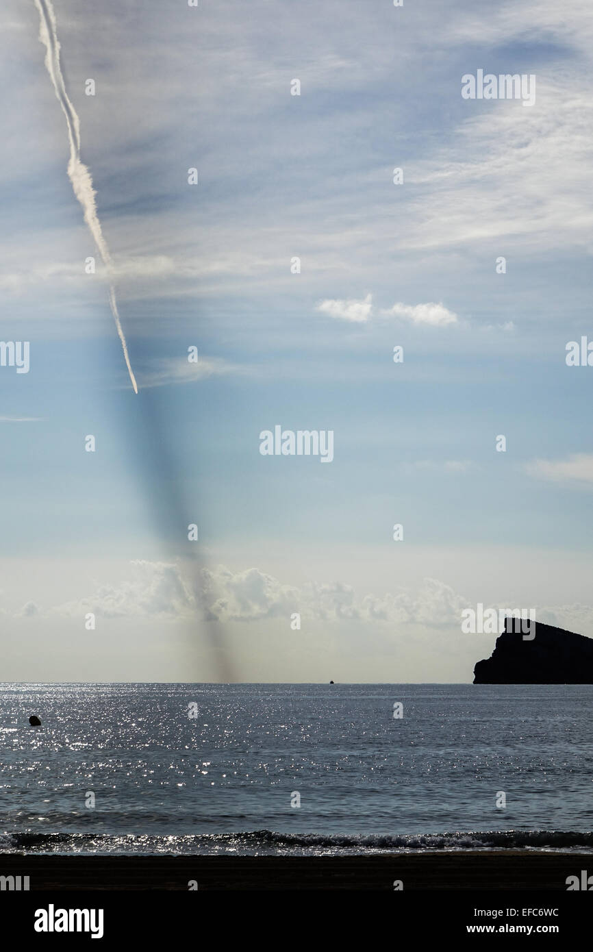 Contrail shadow out to sea hi-res stock photography and images - Alamy