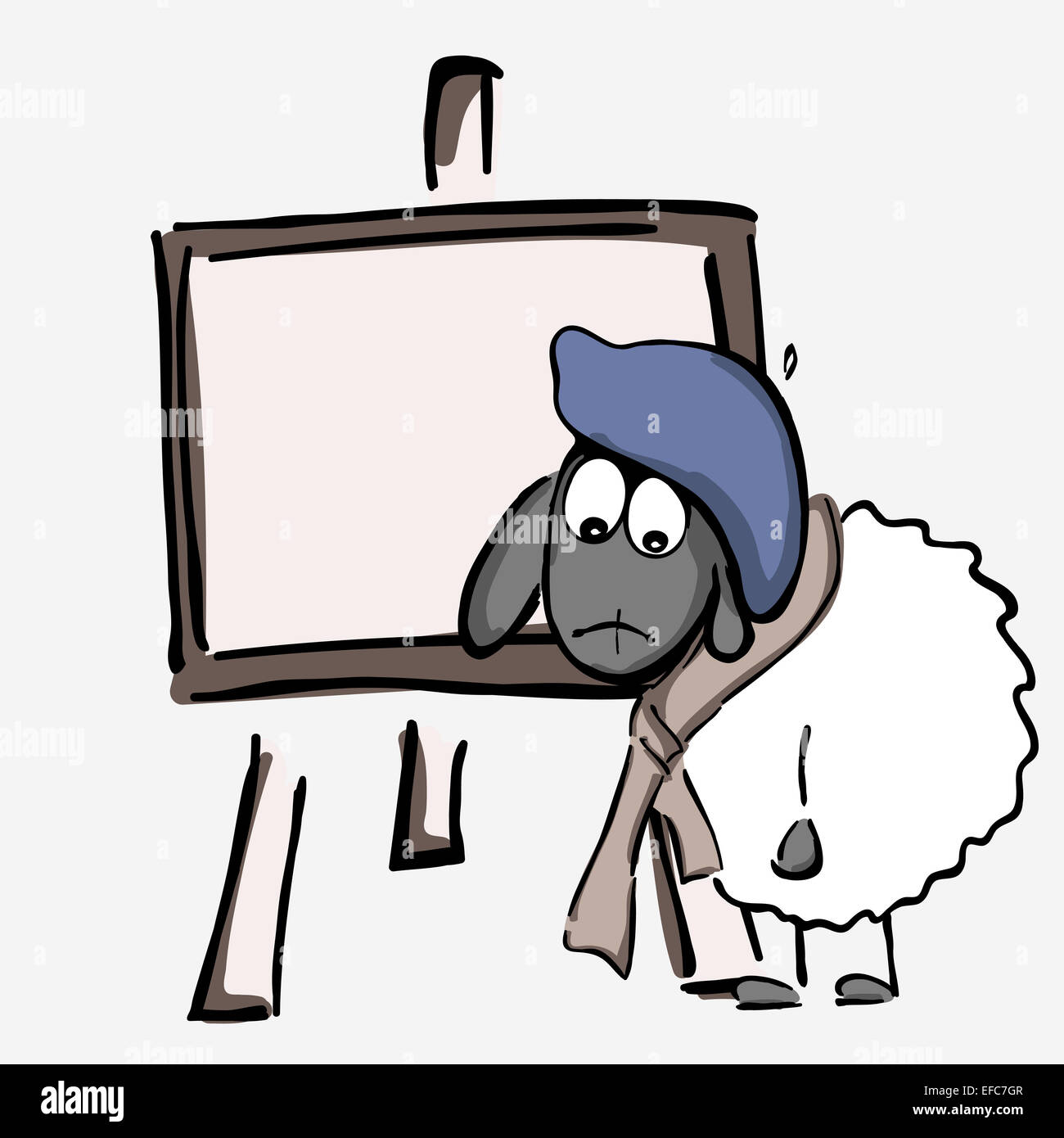 Sheep cartoon drawing illustration hi-res stock photography and images ...