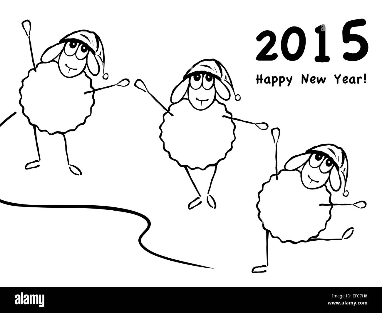 Funny sheep cartoon hi-res stock photography and images - Alamy