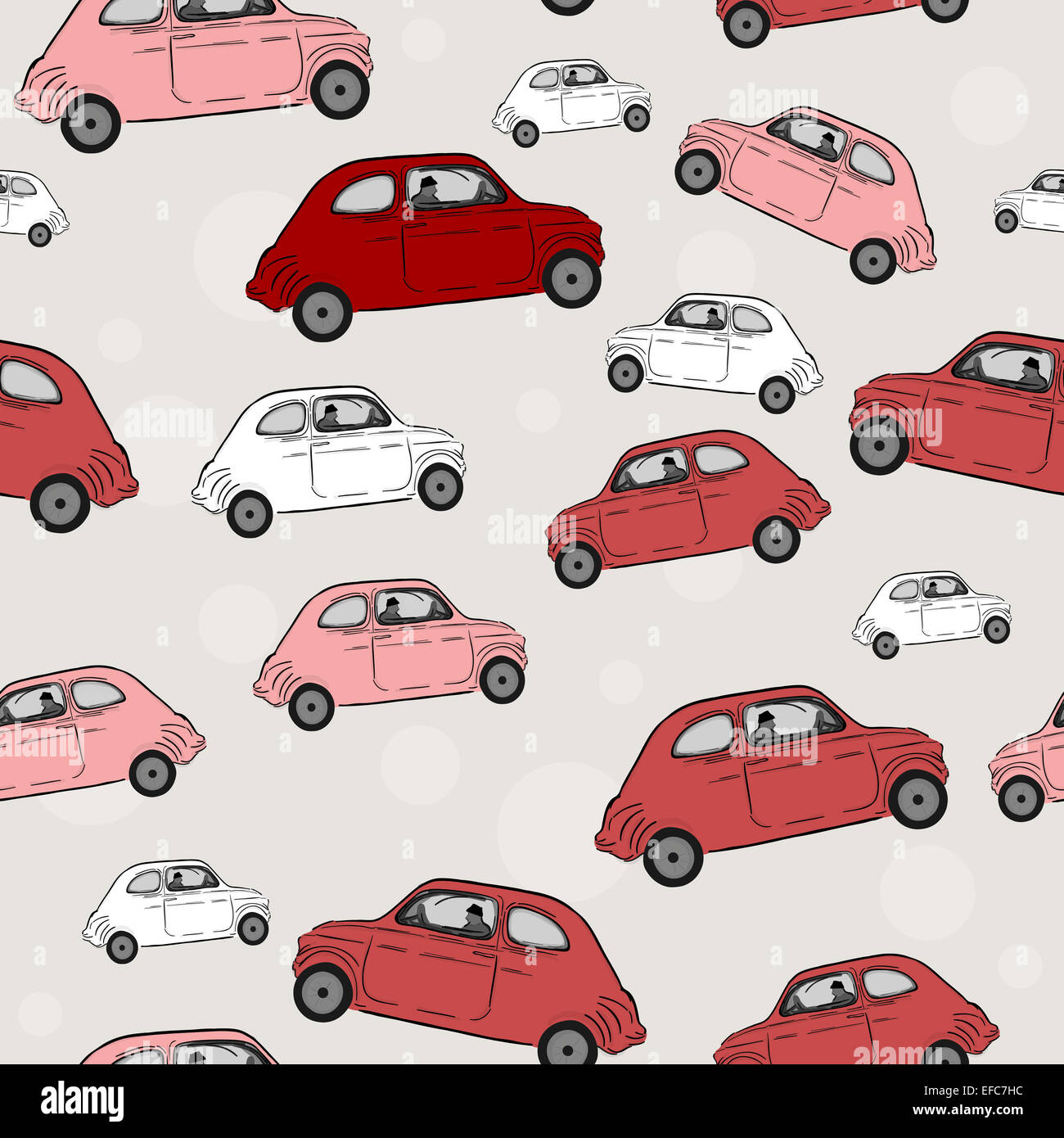 Seamless pattern, cars, retro style Stock Photo - Alamy