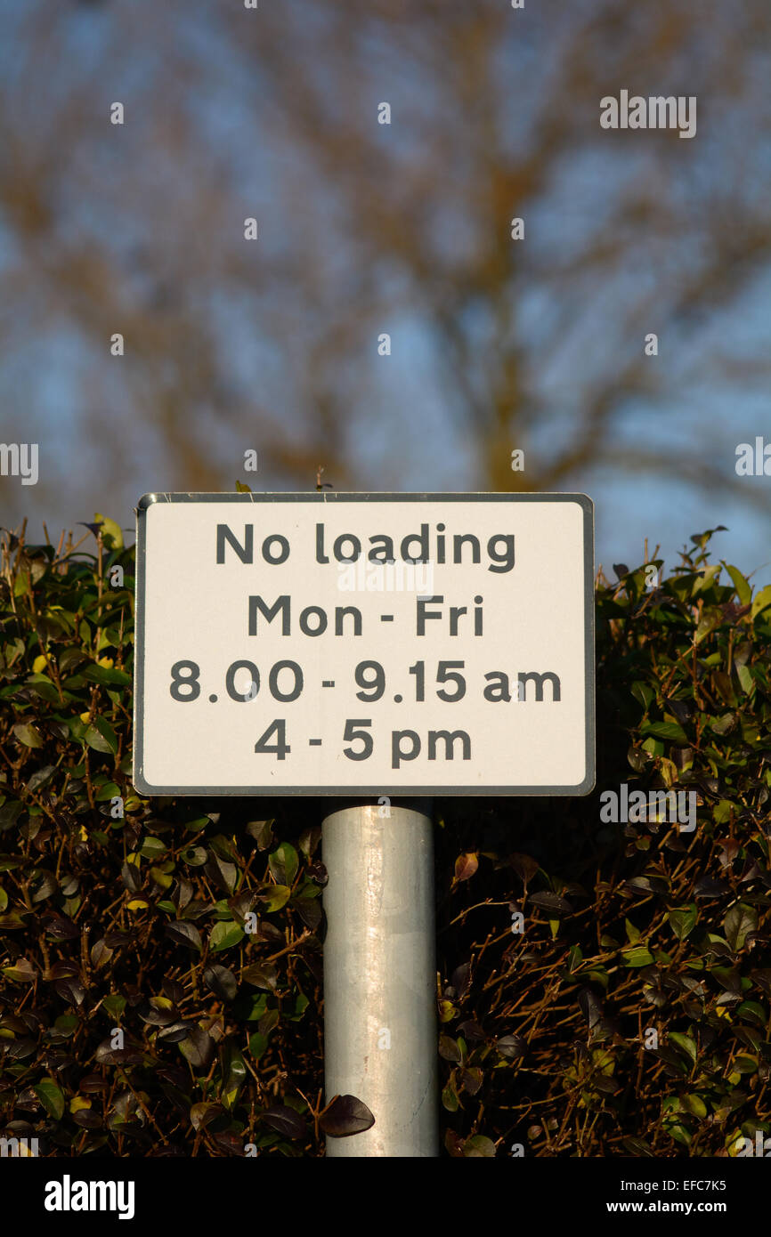 No Loading Monday to Friday sign Stock Photo - Alamy