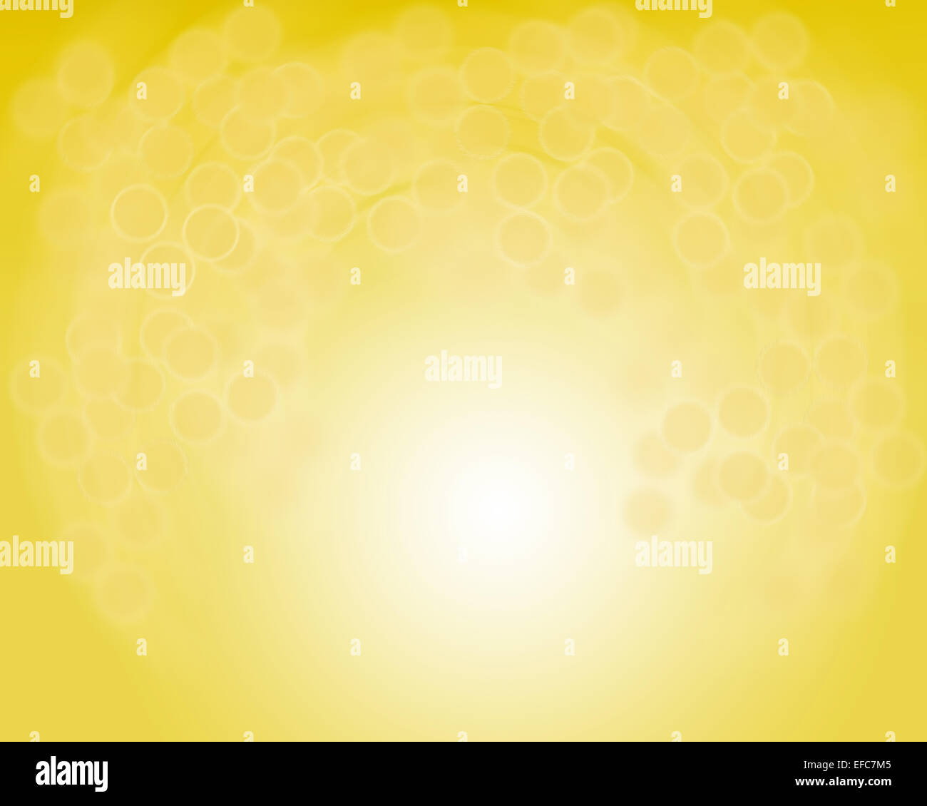 A subtle image of circles on a graduated white to yellow background ...