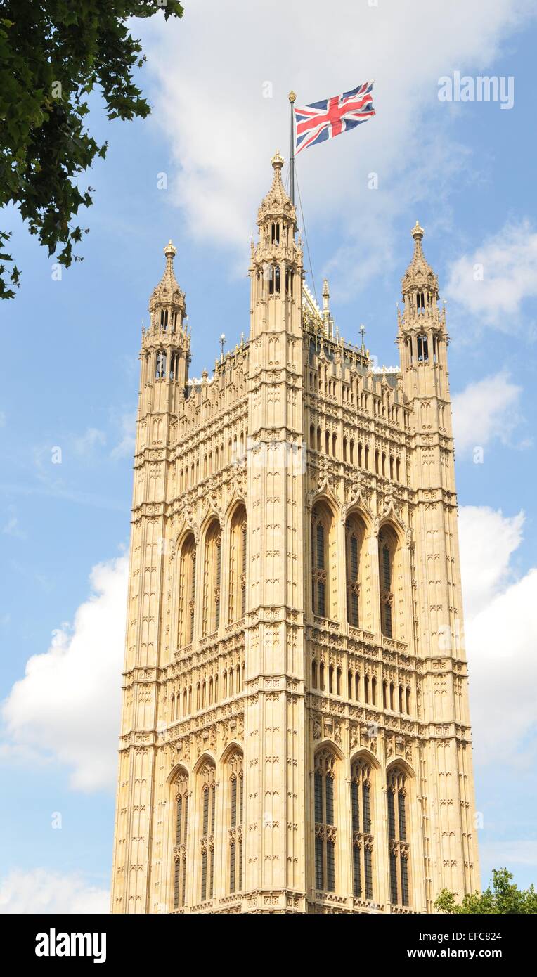 Architectural detail of the British Parliament in Westminster, London ...