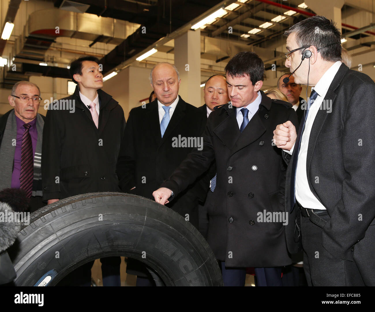 Shanghai, China. 31st Jan, 2015. French Prime Minister Manuel Valls ...