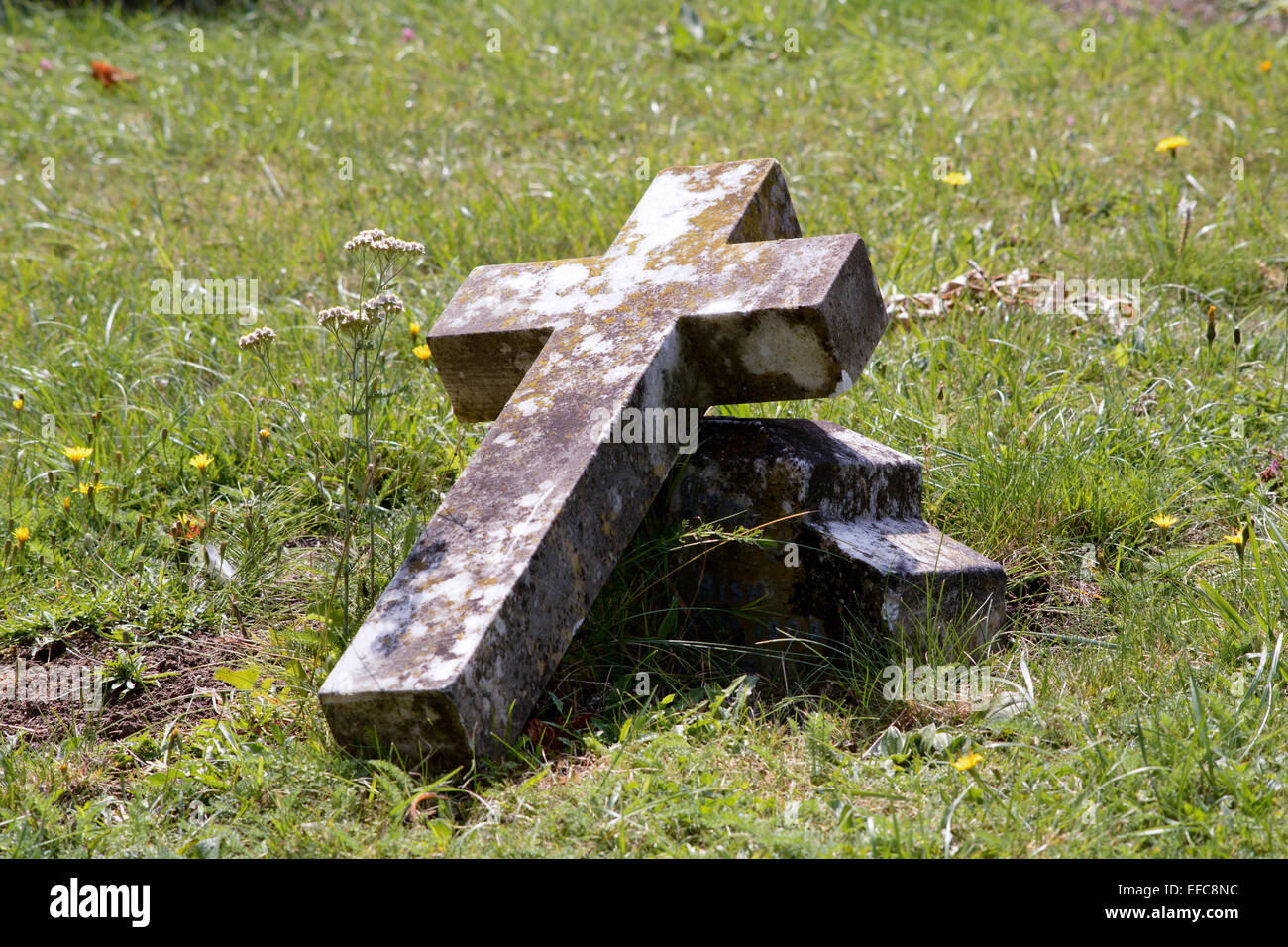 Grave Marker In Shape Of Cross High Resolution Stock Photography and ...