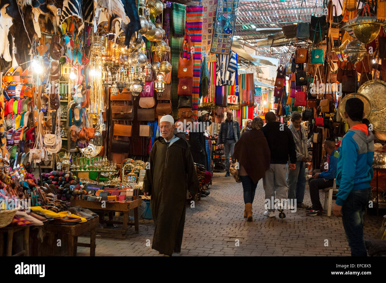 A souk in Marrakesh, Morocco Stock Photo - Alamy