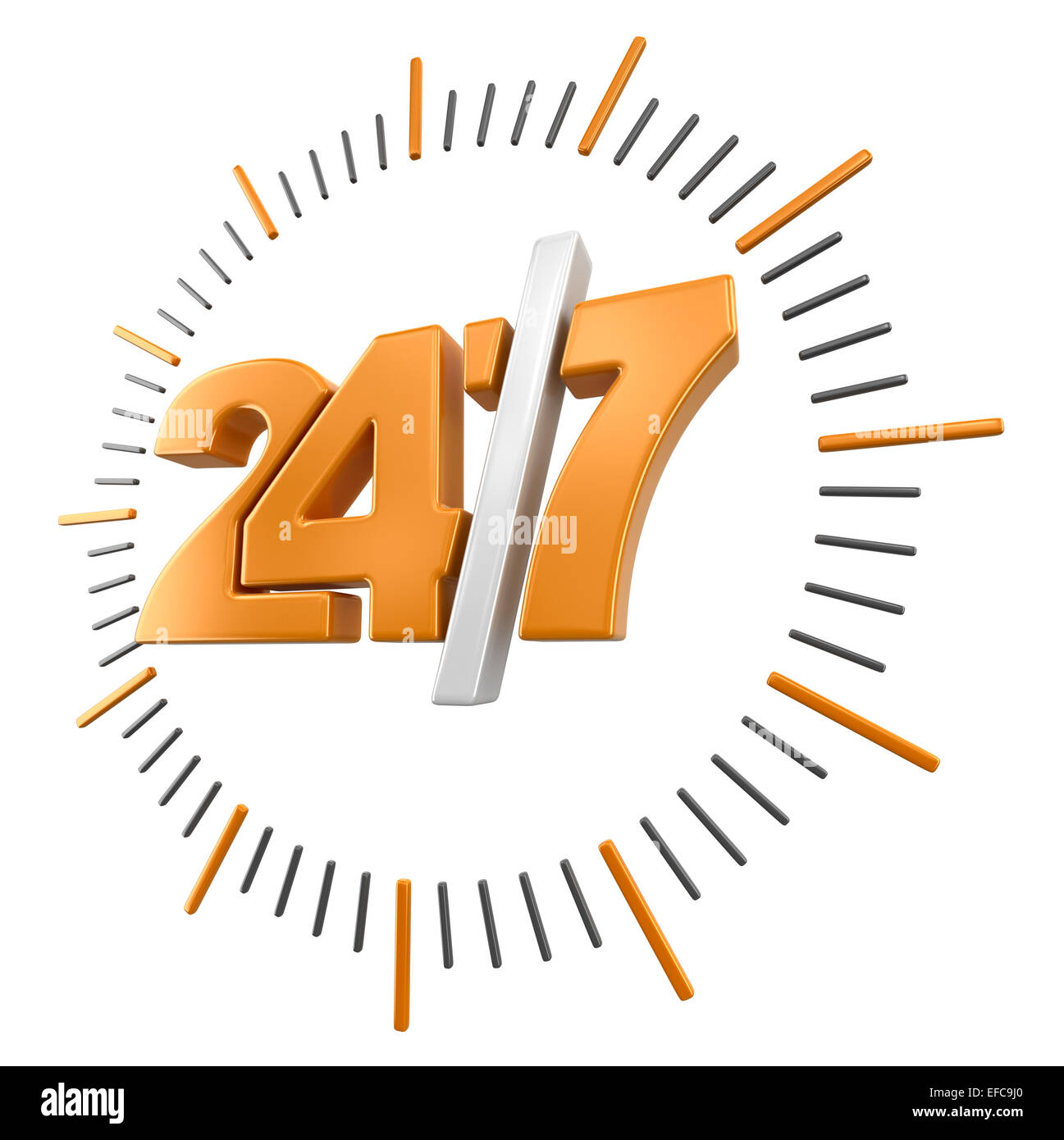 24/7 Sign (clipping path included Stock Photo - Alamy