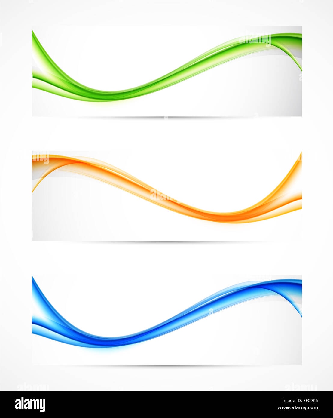 Set of wavy soft banners. Abstract template design Stock Photo - Alamy