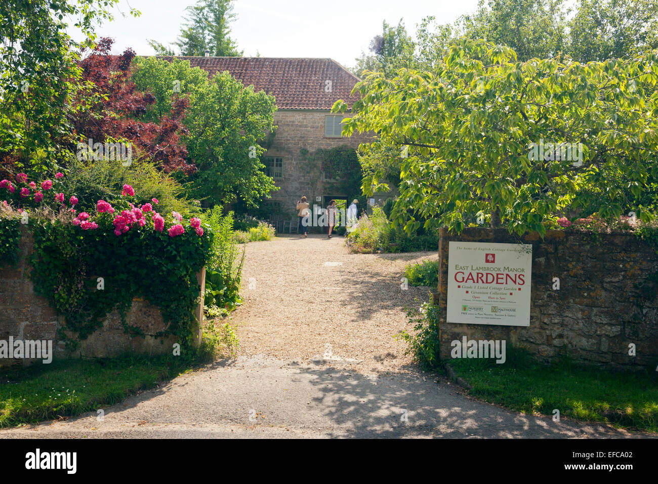 The entrance toThe Margery Fish Cottage Garden at East Lambrook Manor ...