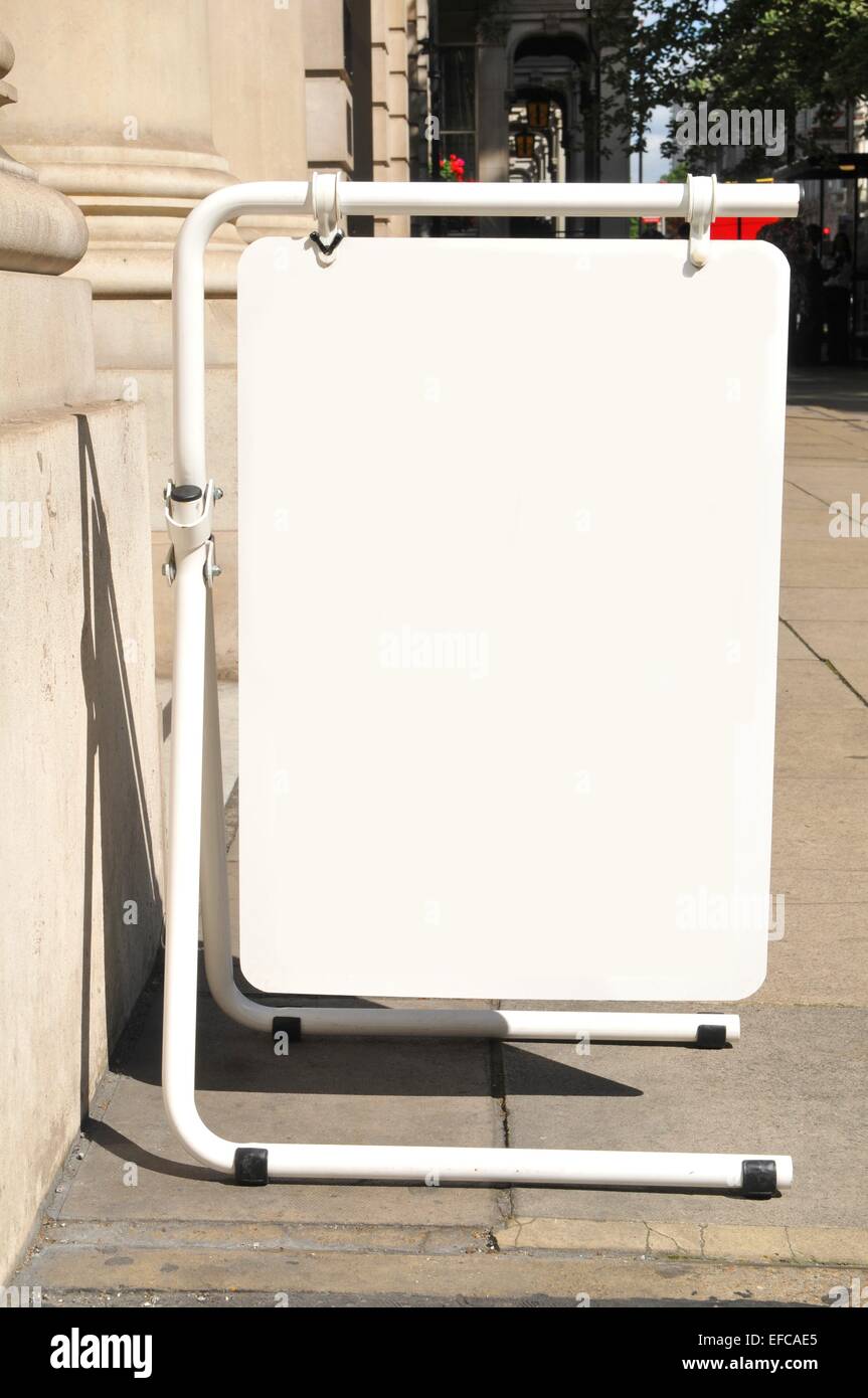 Blank board advert on the street Stock Photo - Alamy