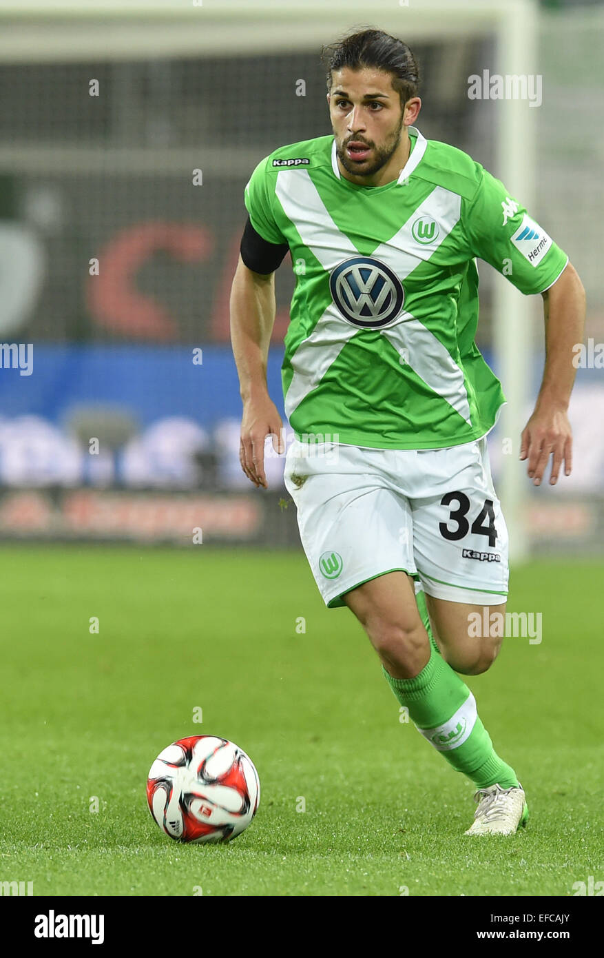 Wolfsburg, Germany. 30th Jan, 2015. Wolfsburg's Ricardo Rodriguez in ...