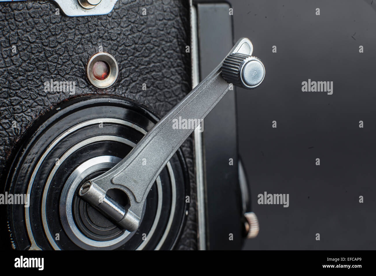 the crank handle of an old medium format twin reflex camera Stock Photo ...