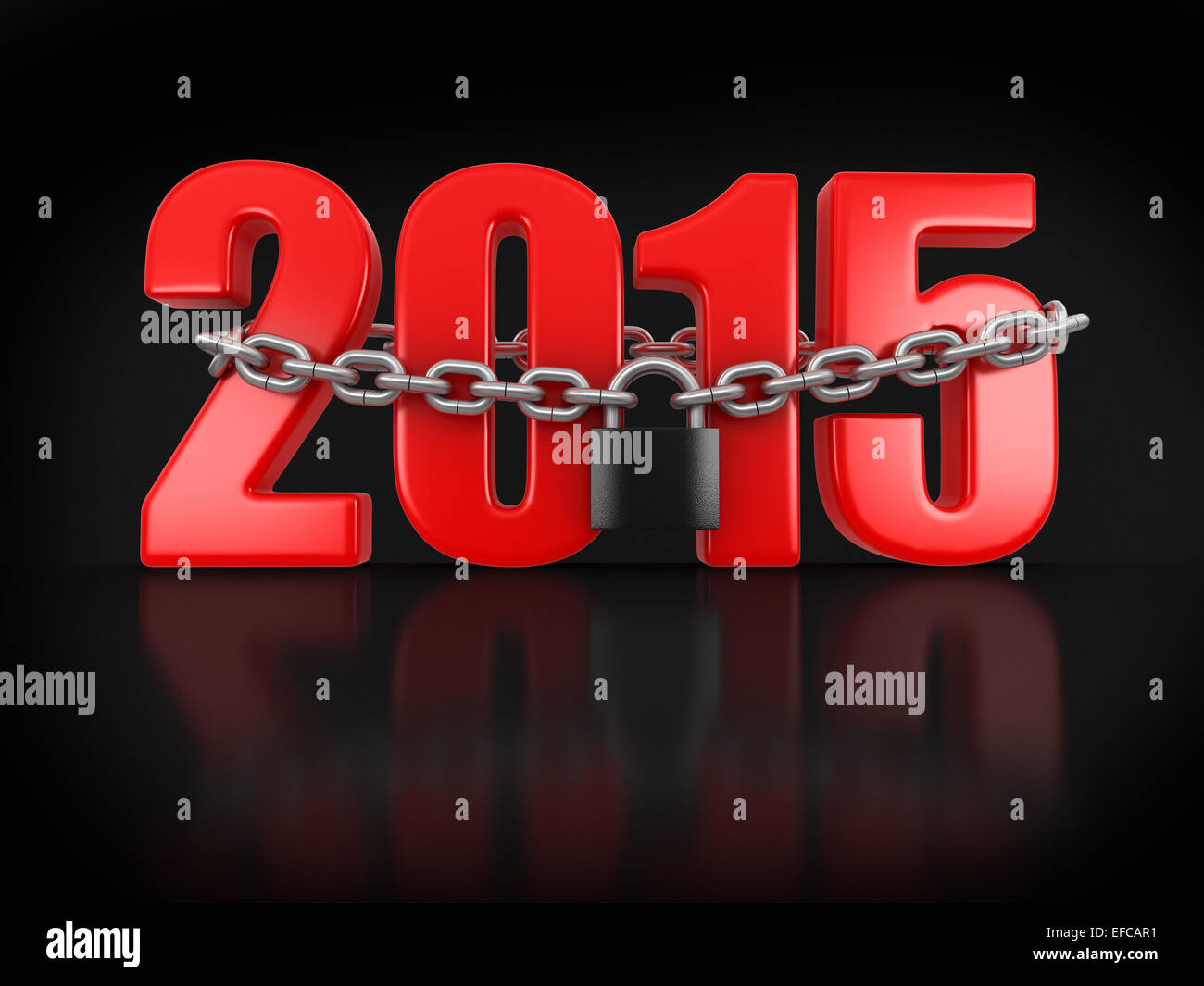 2015 and lock (clipping path included Stock Photo - Alamy