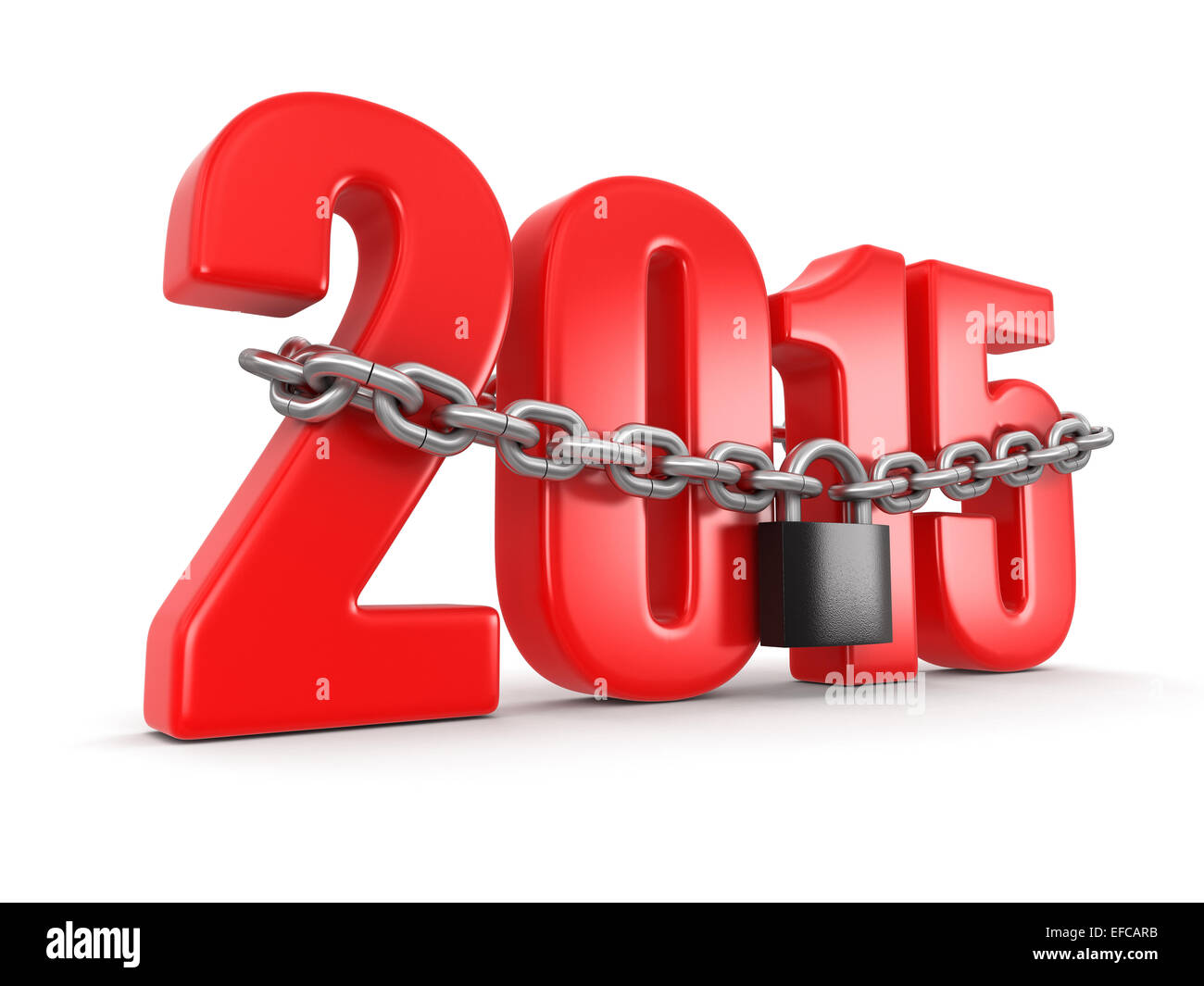 2015 and lock (clipping path included Stock Photo - Alamy