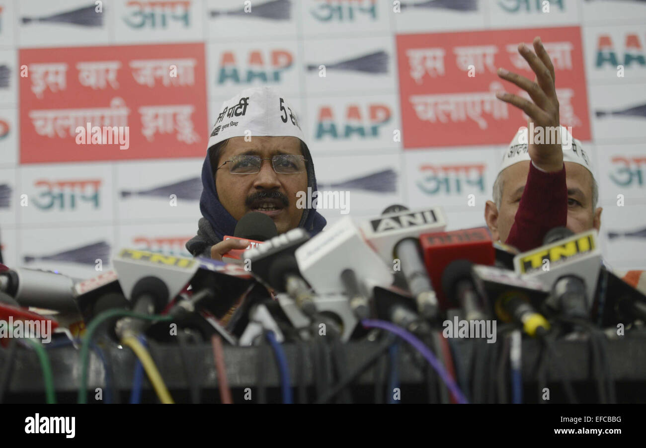 New Delhi, India. 31st Jan, 2015. Aam Aadmi Party chief Arvind Kejriwal ...