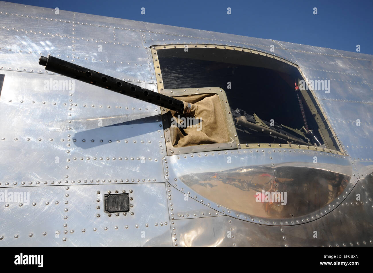 World War II era bomber with guns on the side Stock Photo - Alamy
